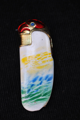 Colorful Redheaded Parrot & Ocean Waves Refillable Vintage Lighter 3 ...