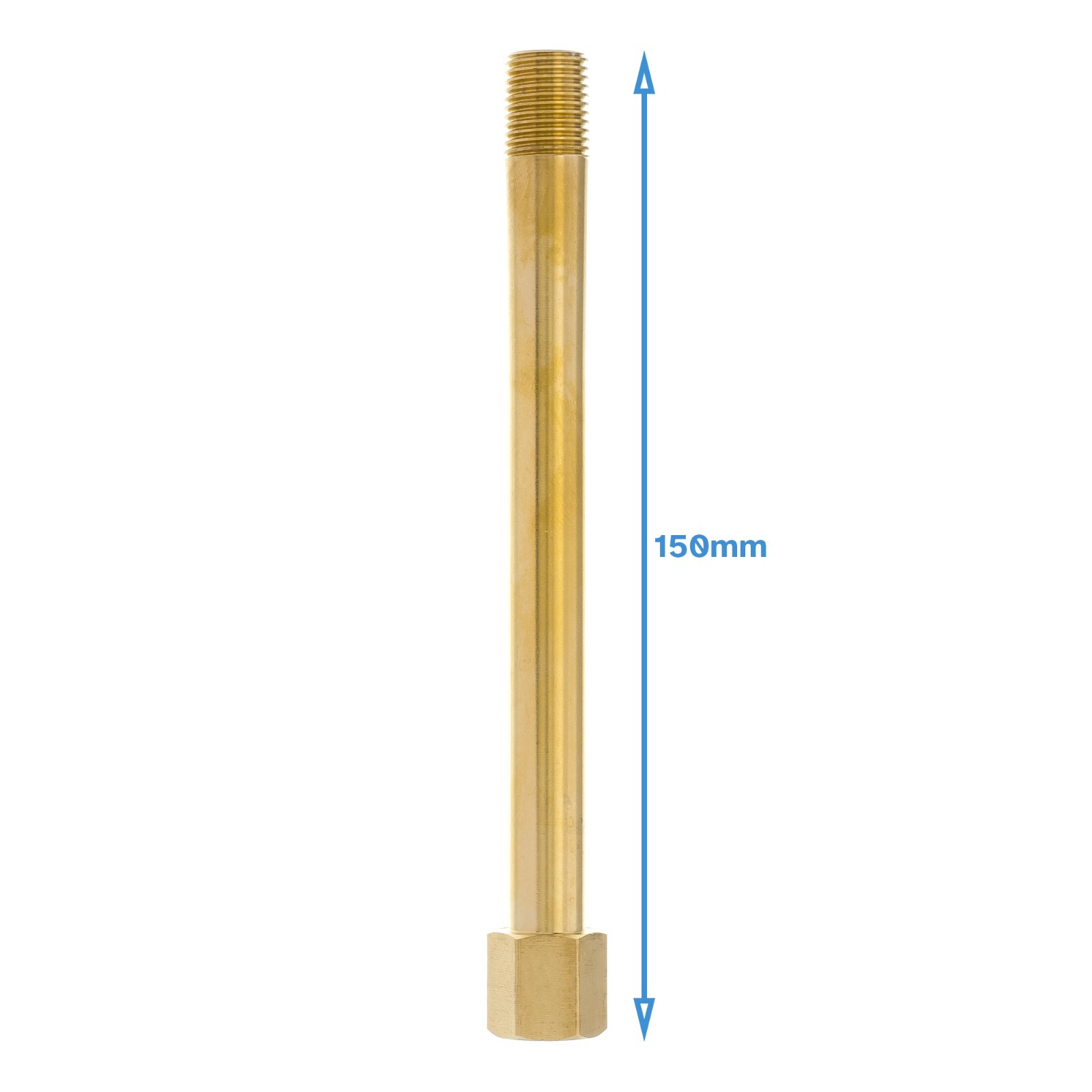 150mm 1/4" BSP Male To Female Thread Brass Pipe Extension Fitting ...