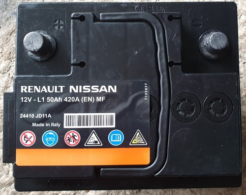 Genuine Renault Nissan 12v 50ah 420a Battery 24410JD11A Leaf ZE1 | eBay UK