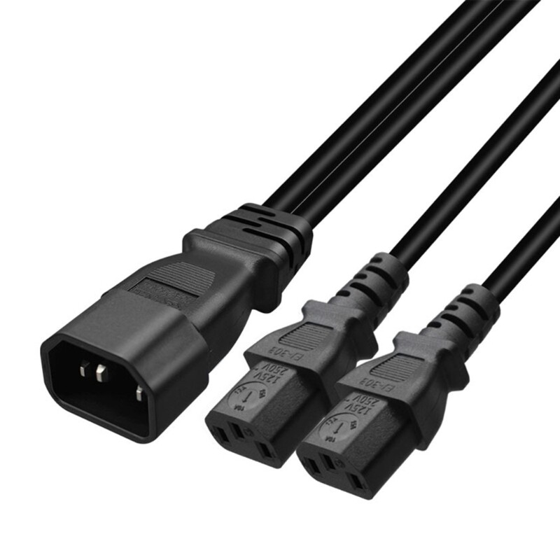 Essential Computer Servers C14 to 2xC13 Power Extension Cable Splitters ...