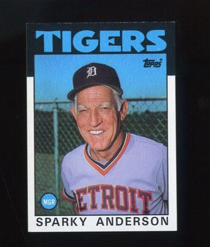 1986 TOPPS #411 SPARKY ANDERSON DETROIT TIGERS MANAGER | eBay