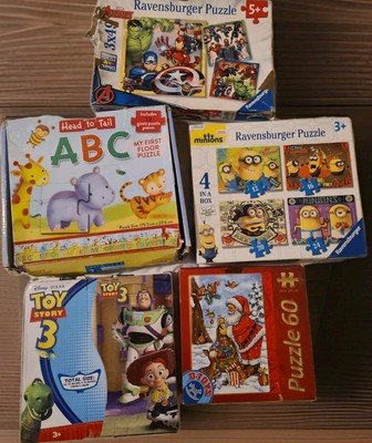 5× Kids Children’s Jigsaw Puzzle Bundle Incomplete Puzzles Some Pieces ...