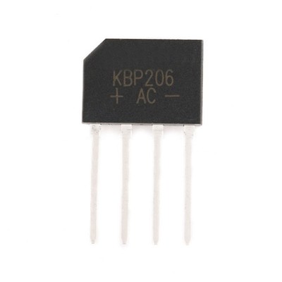 Single-phase Silicon Bridge Rectifier Diode 4-Pin KBP206 2A 600V KBP210 ...