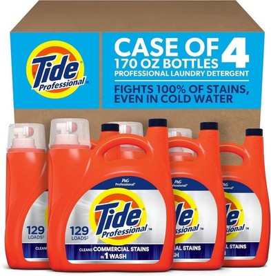 Tide Professional Commercial Liquid Laundry Detergent,129 loads,170 Fl ...
