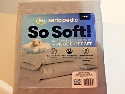 SERTA So Soft Solid Sheet Sets Amazingly Soft . New. & Color. | eBay