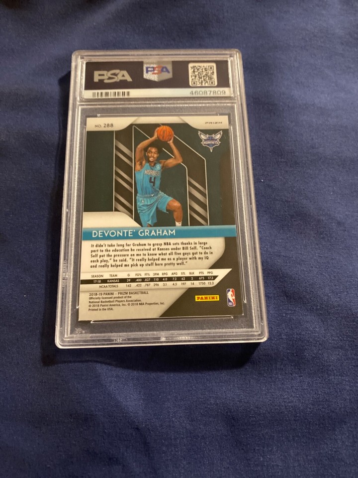 2018 Panini Prizm #288 Devonte Graham Pink Ice Rookie PSA 9 MINT 📈📈 | eBay