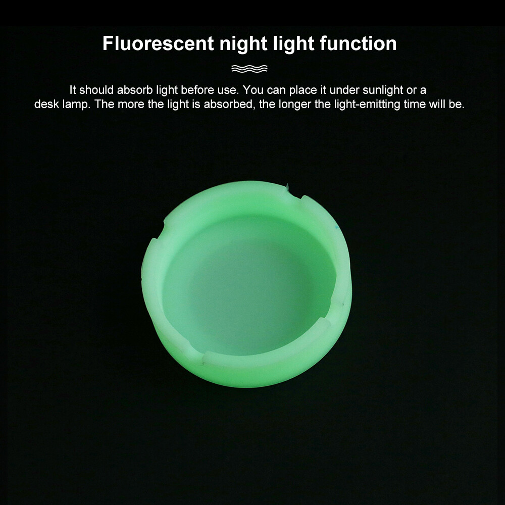 Luminous Silicone Ashtray Heat Resistant Smoking Ash Tray Pipe Ash ...