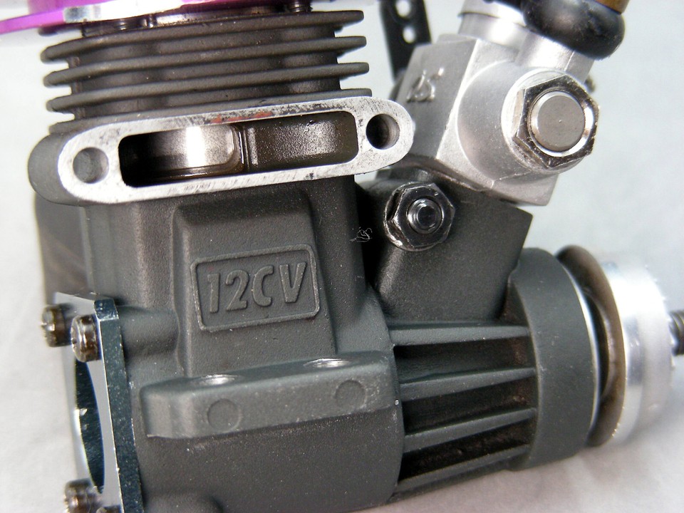 Vintage OS MAX 12CV HYPER PURPLE Head 10E Rotary Carb Engine RC10GT ...