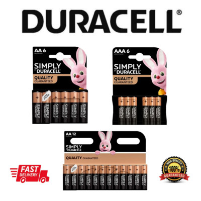 Duracell AA AAA Batteries Simply Alkaline ORIGINAL LR03 LR6 Long Expiry ...