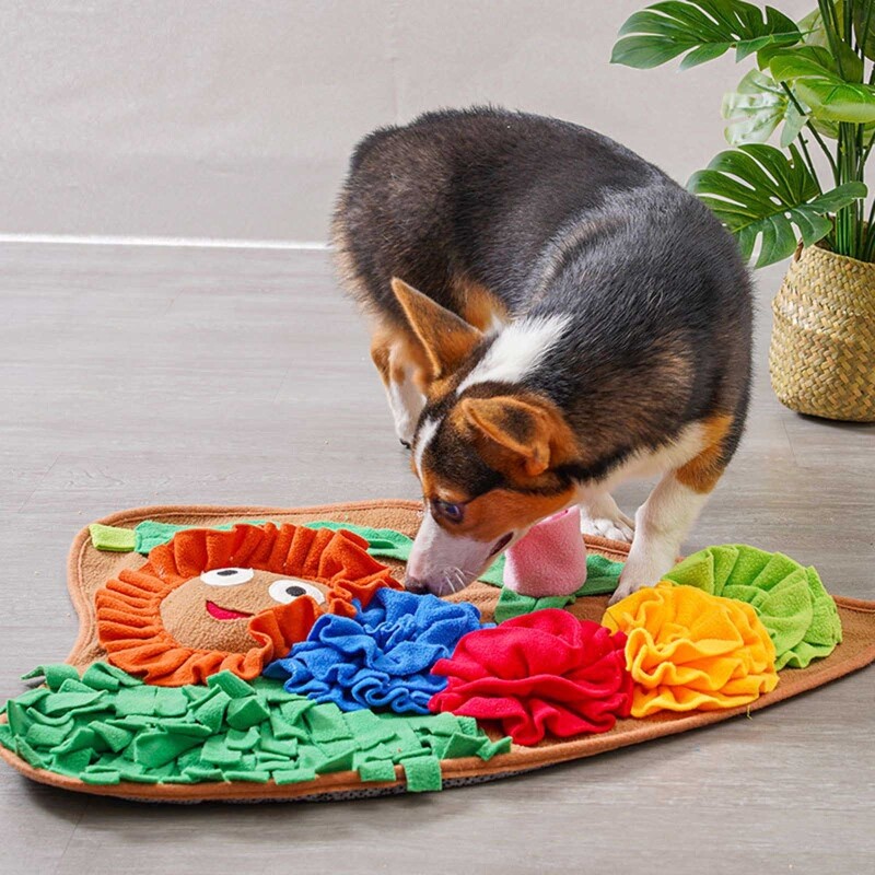 Pet Foraging Mat Feed Game Dog Puzzle Encourages Natural Foraging ...