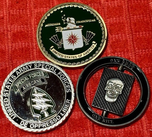 United States Army Special Forces And CIA SAG Sniper Challenge Coin Set ...