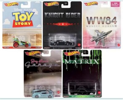 2022 Hot Wheels Premium Retro Entertainment Case M -5 cars Set w/Matrix ...
