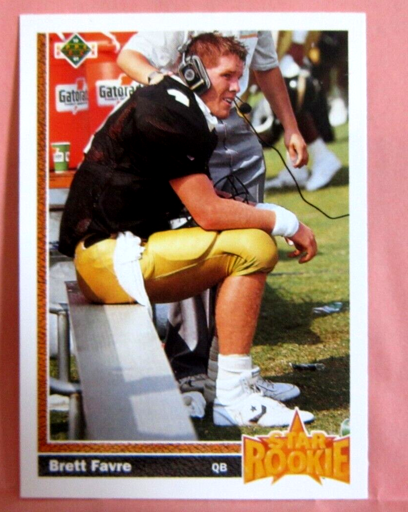Brett Favre RC 1991 Upper Deck Premiere Rookie#13!Falcons QB GOAT HOF ...