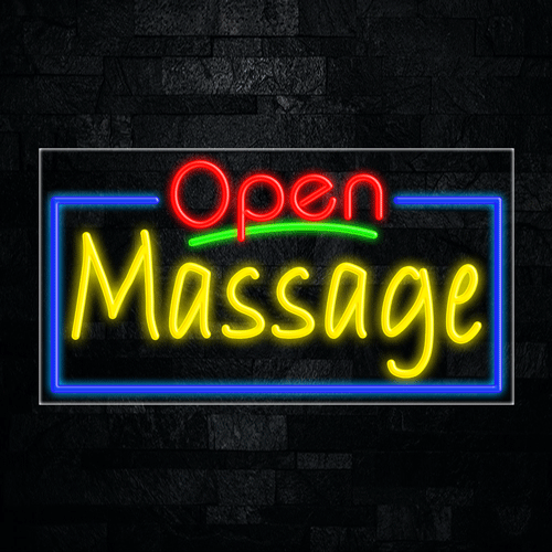 Massage LED Neon Sign 33"L x 18"H #35407 | eBay