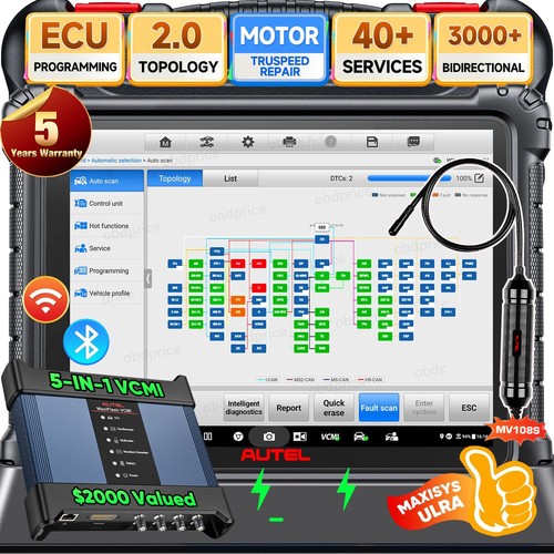 Autel MaxiSys Ultra Diagnostic Scan Tool Up of MS919,MS909,5-in-1 VCMI ...