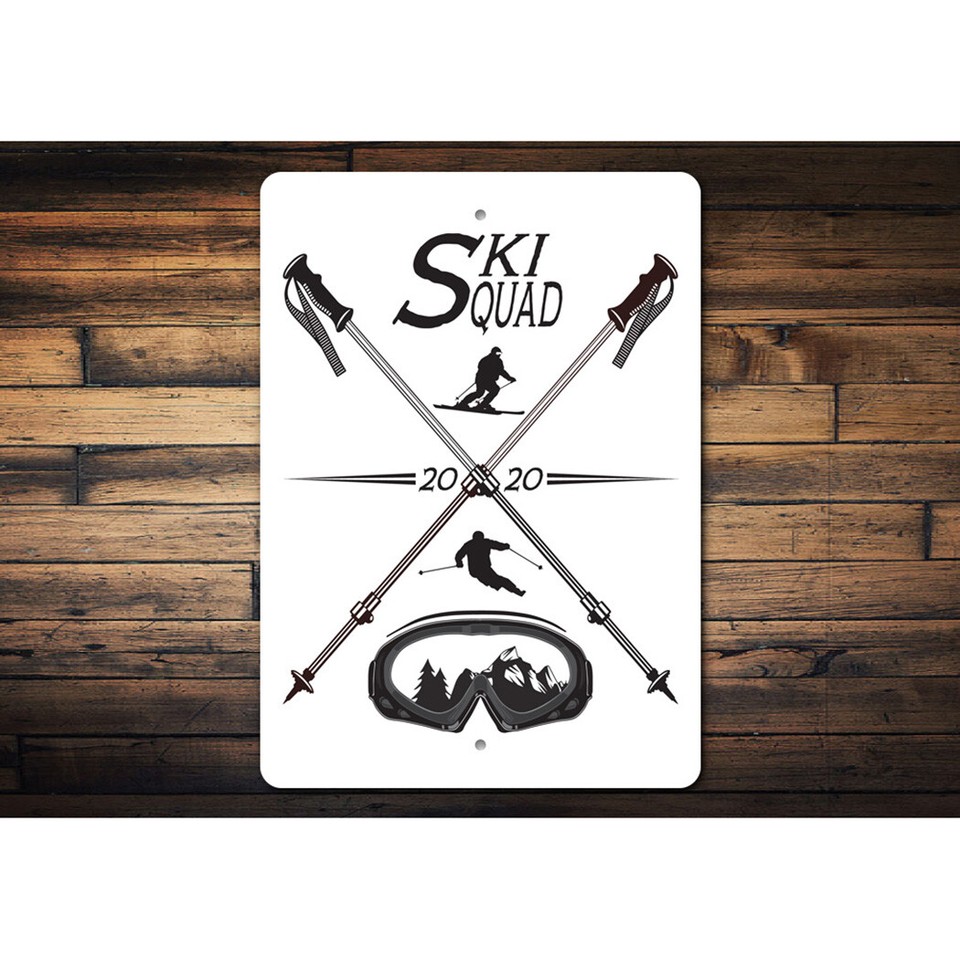 Ski Squad Metal Sign | eBay