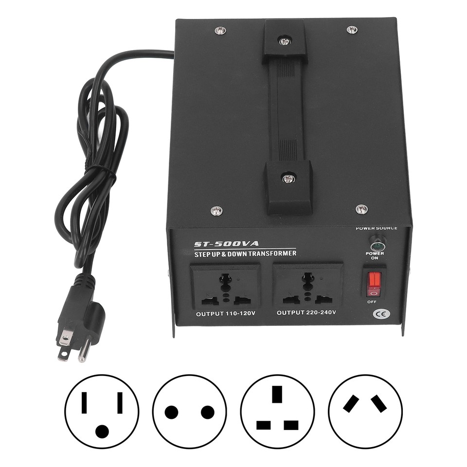 Step Up Transformer 500W Voltage Converter 110V/220V & 110V-120V/220V ...