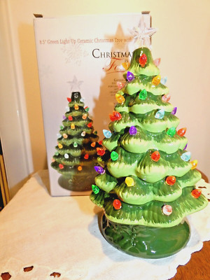 Musical CHRISTMAS IS FOREVER Ceramic Christmas Tree, 8 Tunes 8.5 ...