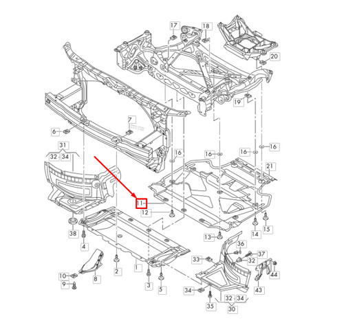 OEM AUDI A6 C7 REAR ENGINE UNDERSHIELD COVER PANEL 4G0863822J GENUINE ...