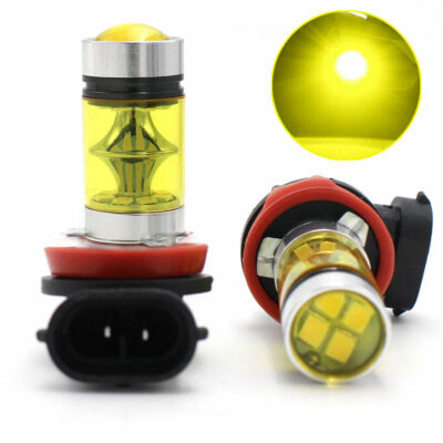 Pair LED Fog Light Bulbs H8 H11 Amber 6000K Yellow Driving Lamp Bulb ...