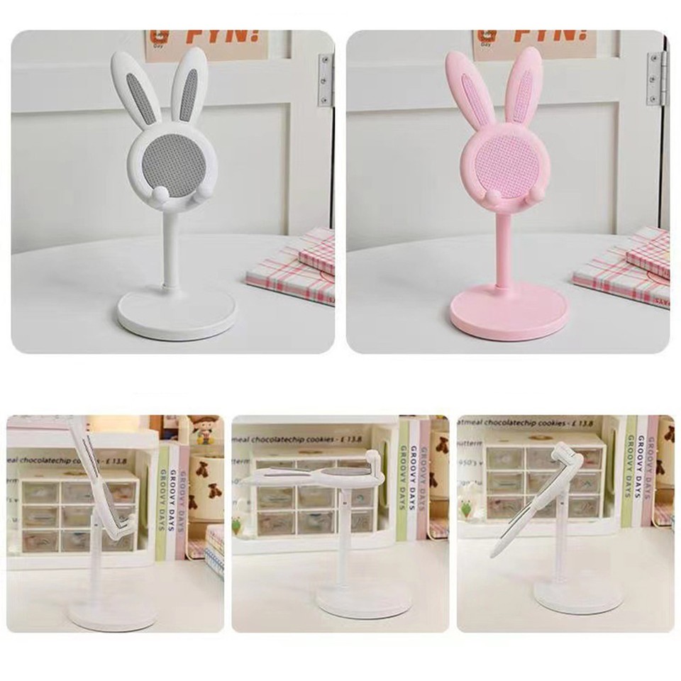 Phone Holder Bunny Ear Phone Stand Height Cartoon Phone Holder Stand ...