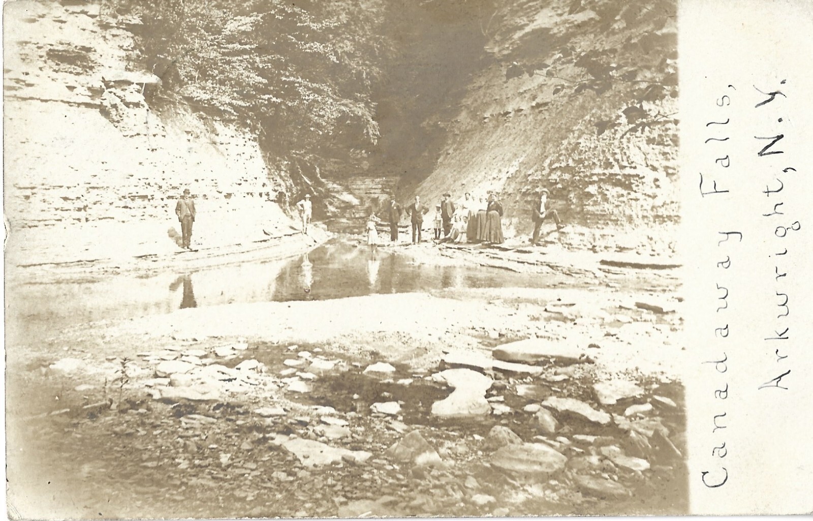 Arkwright NY -- tourists at Canadaway Falls; nice 1907 RPPC | eBay