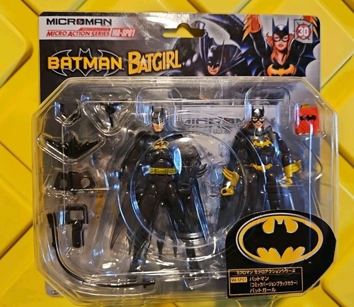 2004 Takara Japan Microman Batman & Batgirl 4" Action Figure Set DC ...