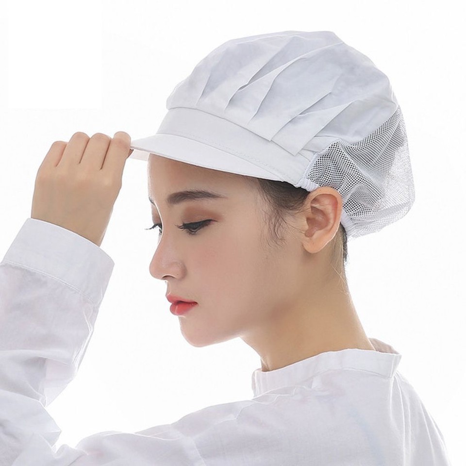 2PCS Work Wear Catering Hotel Canteen Chef Cap Cook Hat Food Service ...
