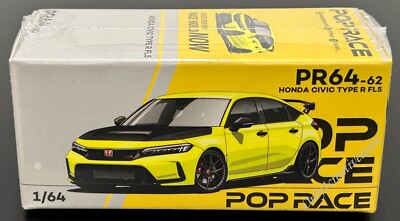 Pop Race Honda Civic Type R FL5 Yellow 1:64 PR640062 | eBay