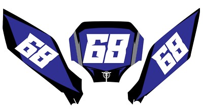 Front Rear Number Plate Graphics for Yamaha YZ 250f YZ250F 2024 Decals ...