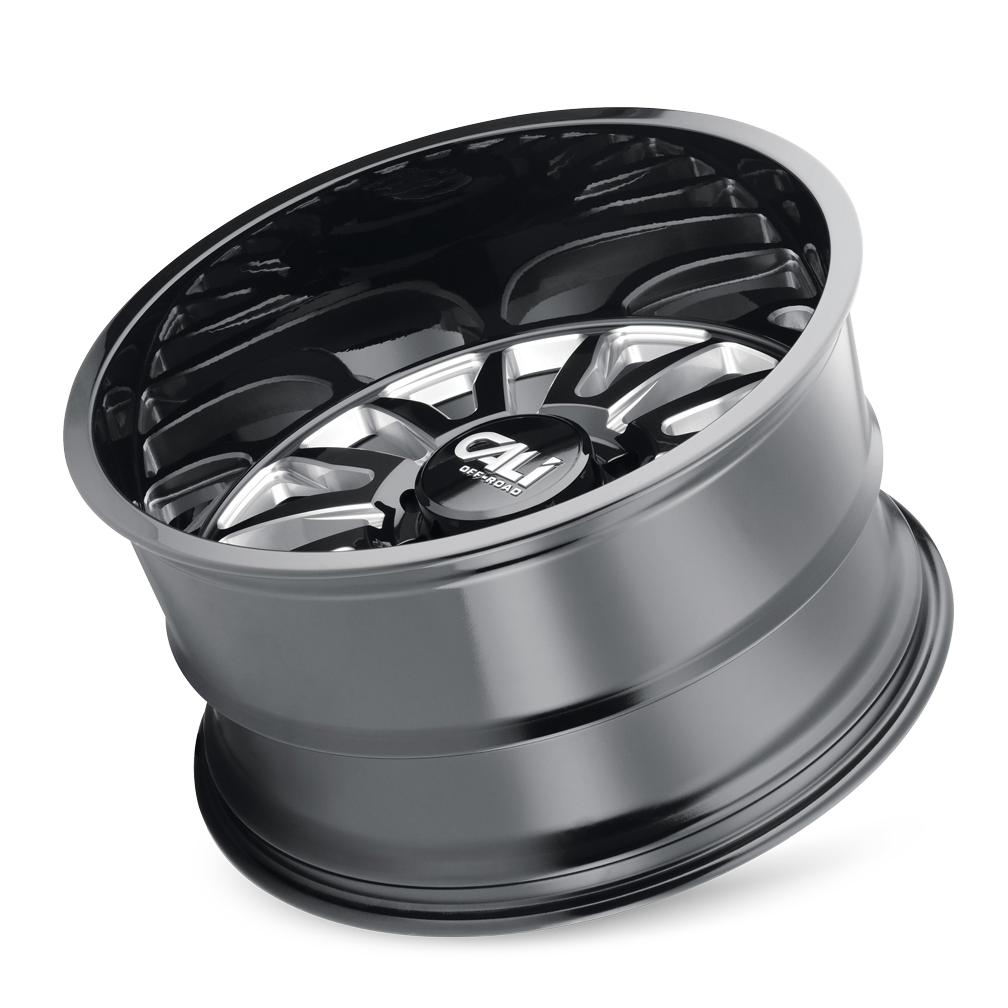 (Set-4) Cali Off-Road Summit 20x12 6x139.7 -51mm Black Milled Wheels 20 ...