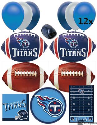 Tennessee Titans Football Party Starter 8 Guests 49pc Decoration Pack ...