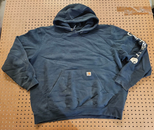 MENS 2XL -Vtg Carhartt K288 Midweight Logo Sleeve Original Fit Hooded ...