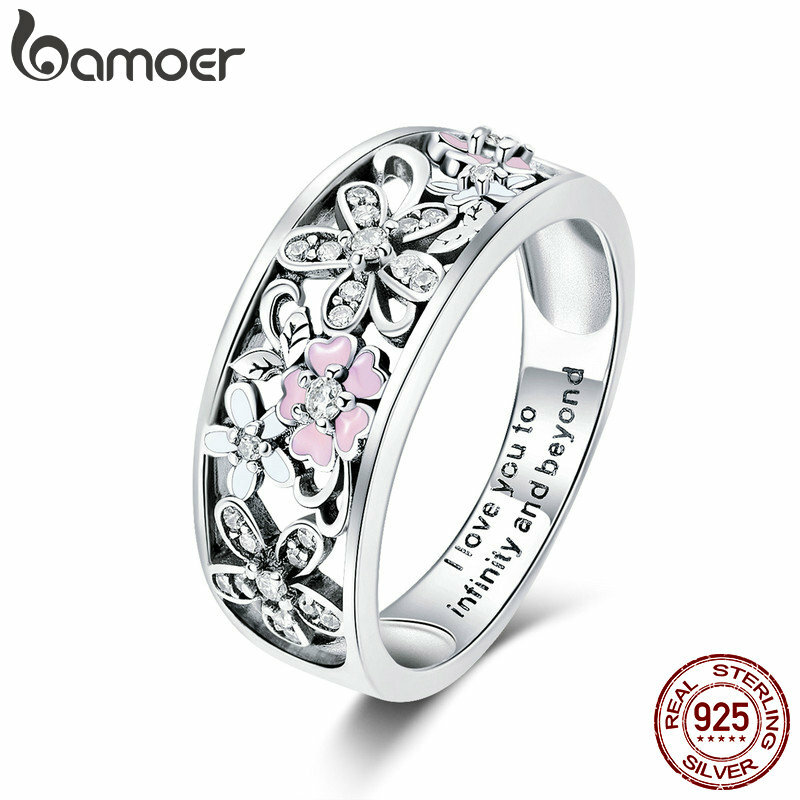 BAMOER 94 Choices S925 Sterling Silver Bird Wedding Ring For Women ...