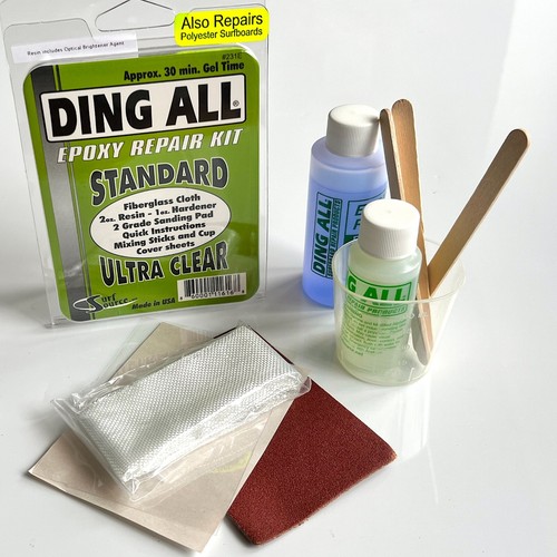 Ding All Epoxy surfboard repair kit NEW SUP windsurf board fibreglass ...