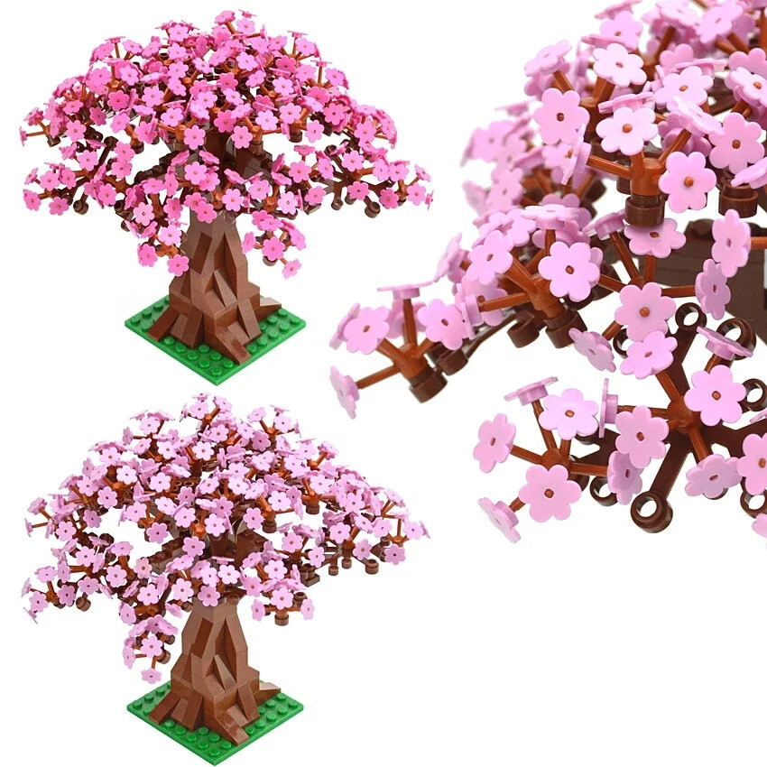 City Tree Green Bush Garden MOC Flower Grass for Lego Building Blocks ...