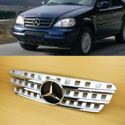 Silver Front Grille For Benz M-Class W163 ML320 ,ML350 ,ML430 ,ML500 ...