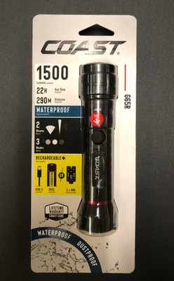 Coast G65R 1500 Lumens Waterproof Rechargeable LED Professional ...
