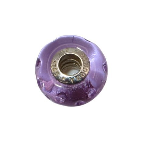 Pandora Wavy in Lavender Purple Murano Glass & SS .925 Charm 798875C00 ...