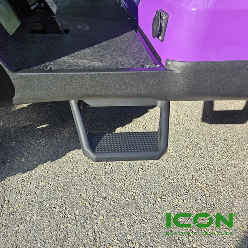 Heavy Duty Steel Side Step Nerf Bars for ICON Golf Carts | Set of 2