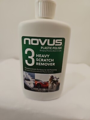Novus Plastic Polish #3 Heavy Scratch Remover Polish Cleaner, 2oz ...
