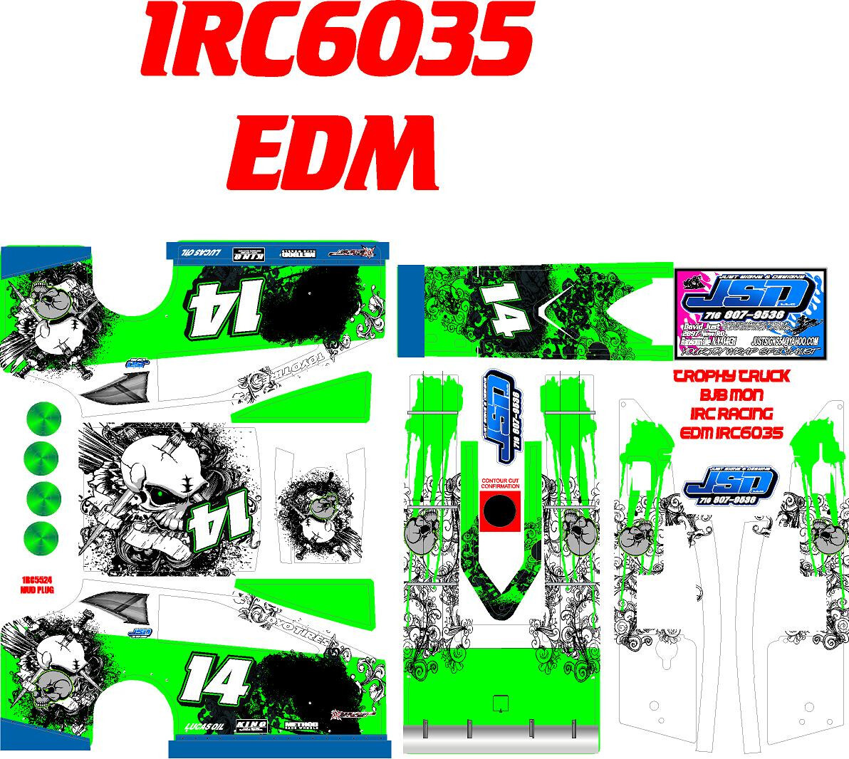 1RC EDM WRAP SALVAS MUDBOSS 1X18 SCALE TROPHY THEME WRAP KIT | eBay