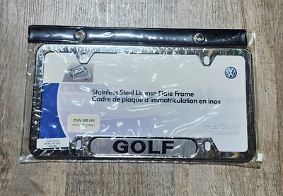 Original VW License Plate Frame GOLF | eBay
