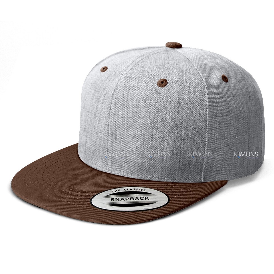 Premium Snapback Hat Flat Bill Baseball Cap Trucker Solid Blank ...