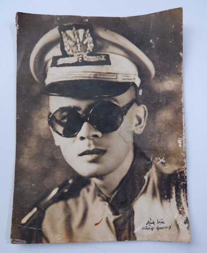 VINTAGE SOUTH VIETNAM ARMY ARVN OFFICER KEPPI HAT UNIFORM PORTRAIT ...