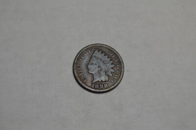 1898 INDIAN HEAD CENT GOOD CONDITION SOLID NICE OLD COIN FREE SHIPPING ...