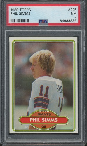 1980 Topps Football #225 Phil Simms RC Rookie NM PSA 7 | eBay