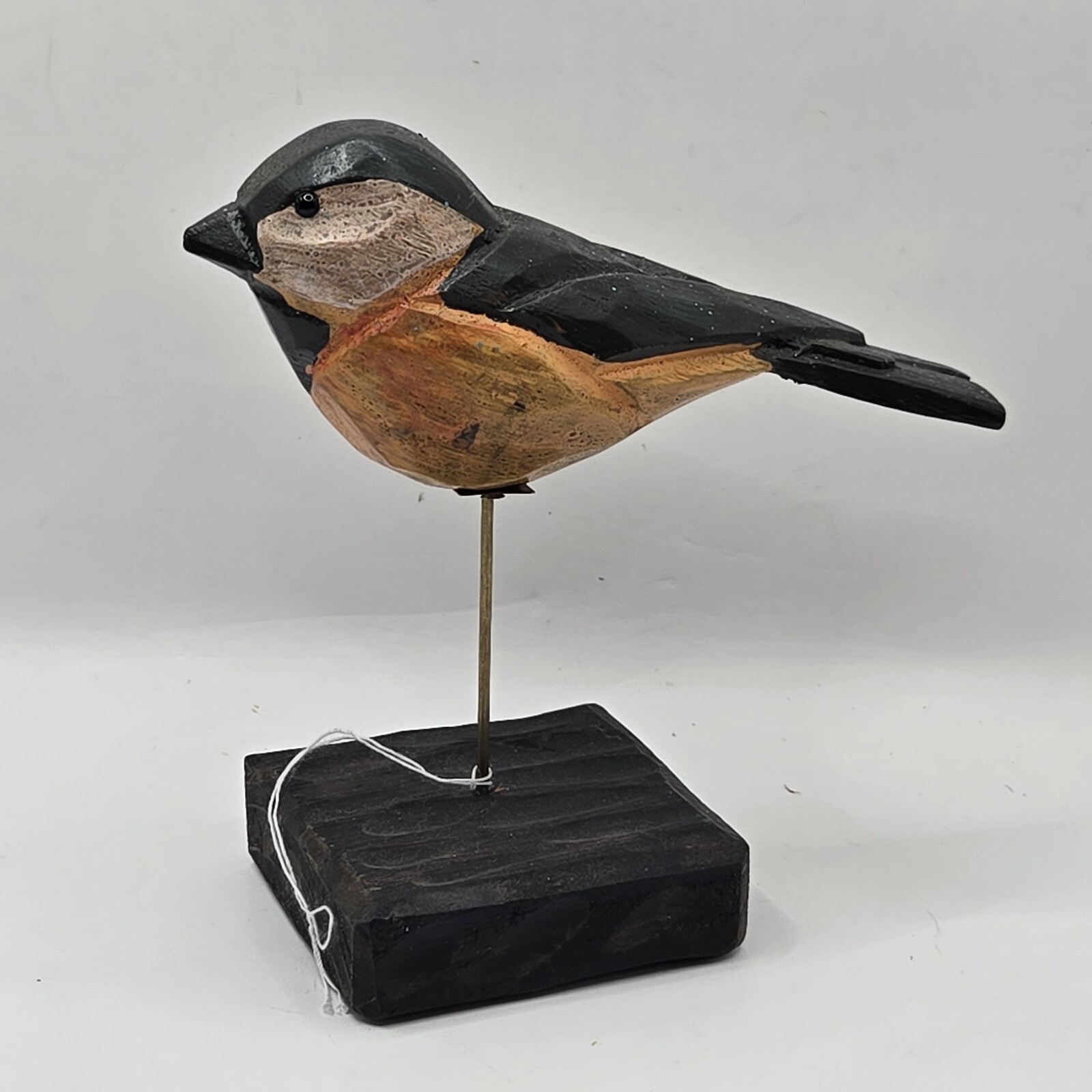 Big Sky Carvers Small Wooden Chickadee Sculpture Goldfinch Bird on wood ...