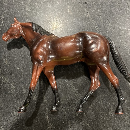 Vintage Hartland Plastics Inc. Thoroughbred Chestnut Brown Toy Horse 1950s | eBay
