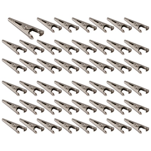 100PCS 1.06IN / 27mm Metal Clips, Clamps Silver Tone Plated Test7635 ...